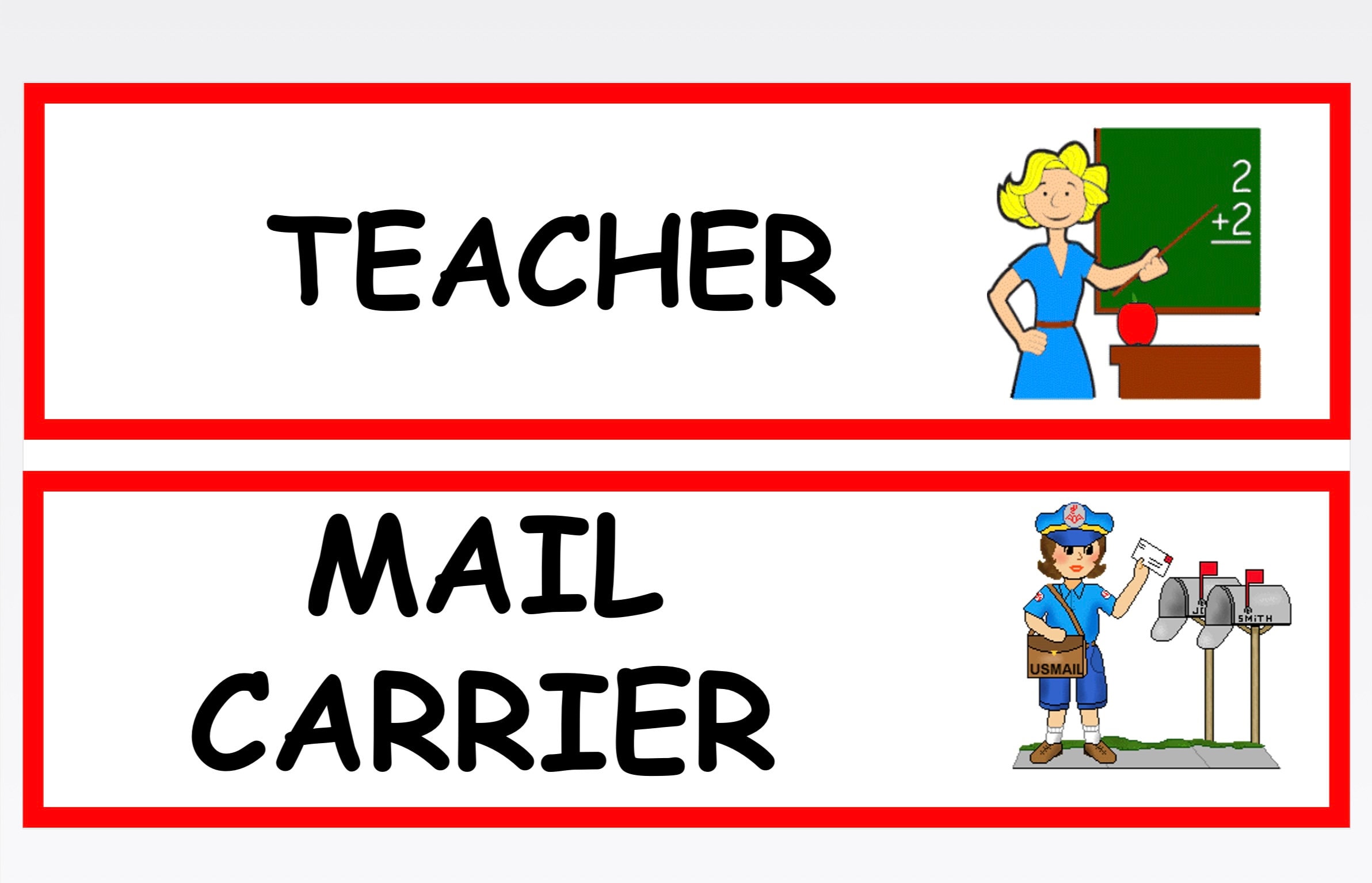 Community Helpers Word Wall - Etsy