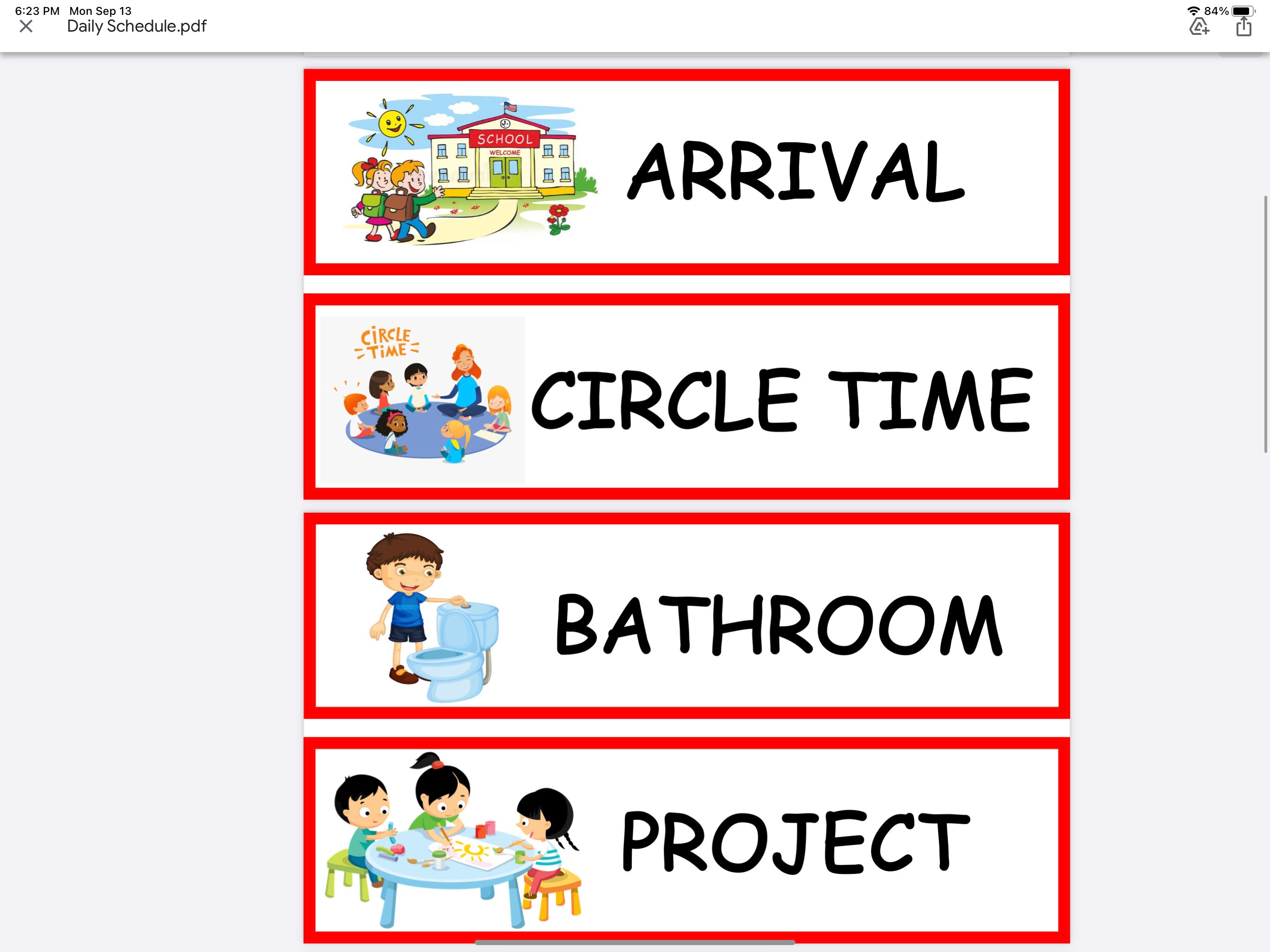 Daily Schedule With Pictures - Etsy