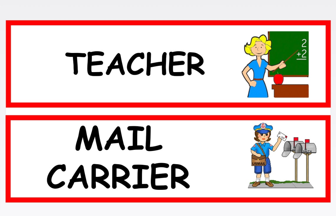 Community Helpers Word Wall - Etsy