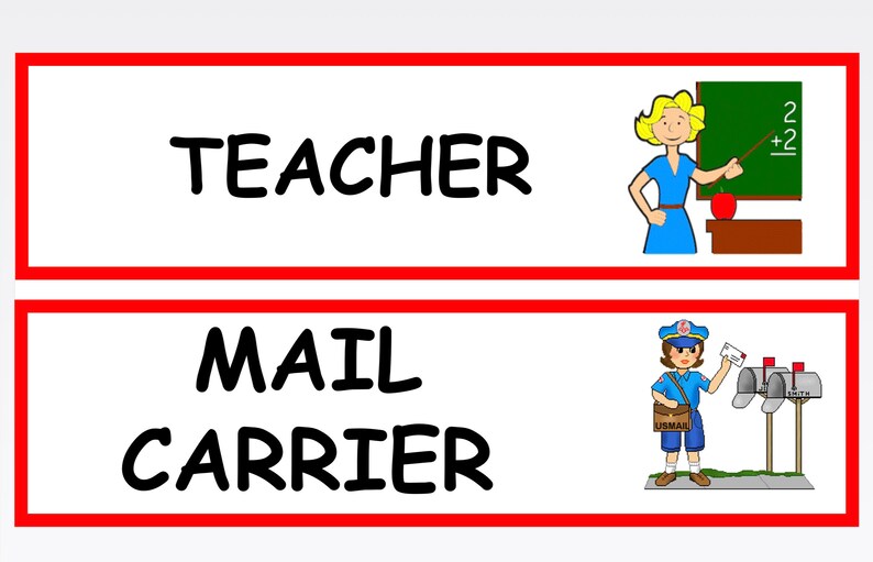 Community Helpers Word Wall - Etsy