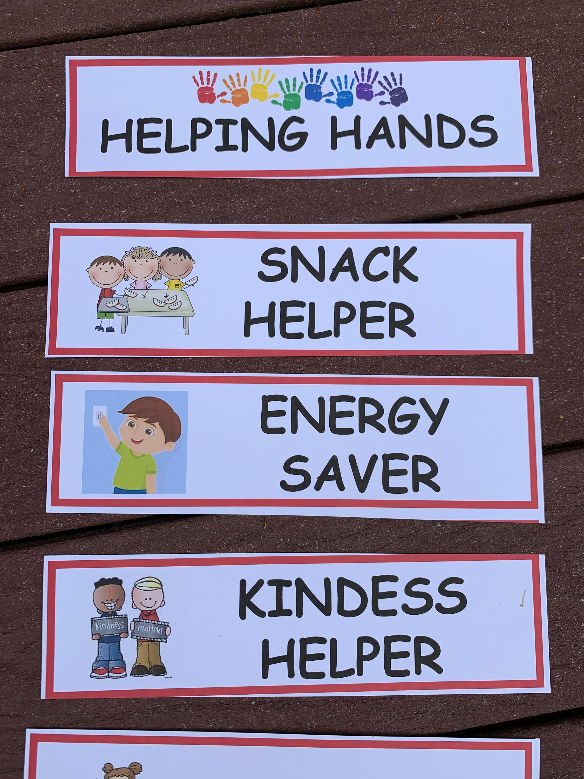 Classroom Jobs/helping Hands Set 1/preschool - Etsy