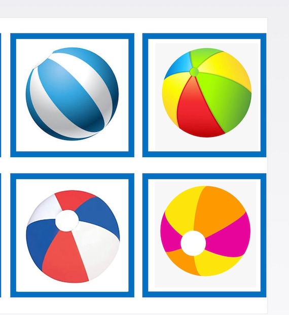 Beach Ball Matching Cards/visual Discrimination | Etsy