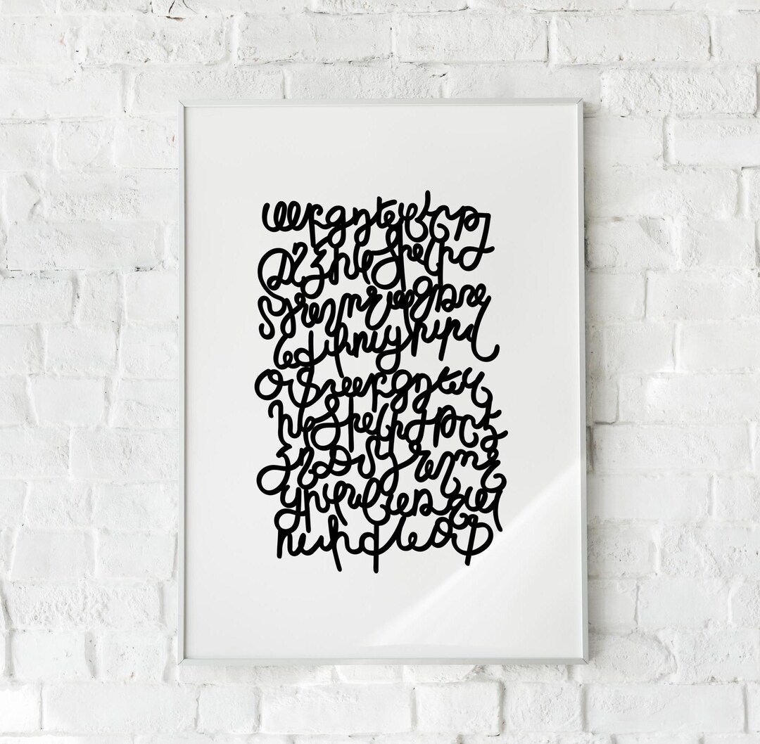 DIGITAL Armenian Alphabet Handwriting Wall Art / Armenian Lettering ...