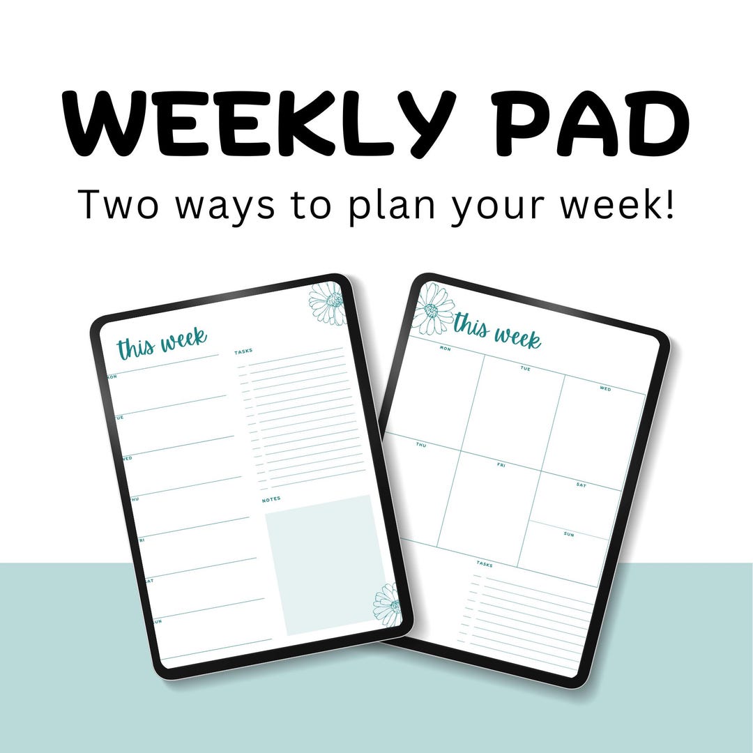 Weekly Planning Pad - Etsy