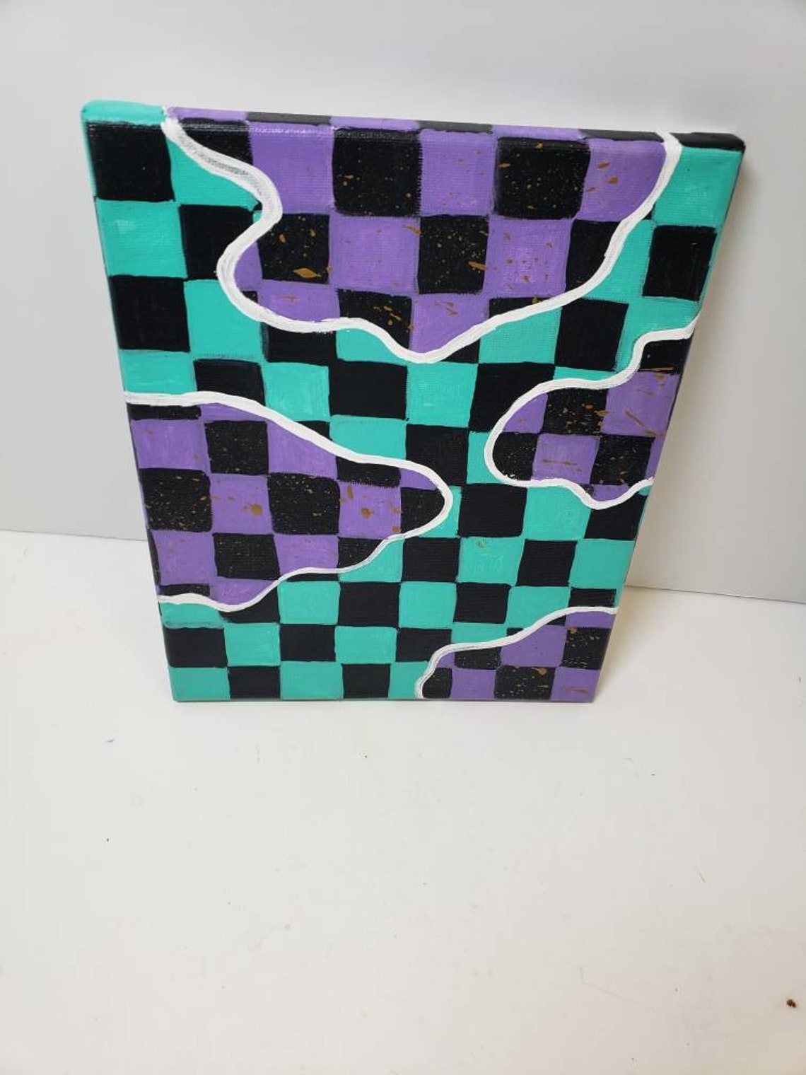 Trippy Checkers - Etsy
