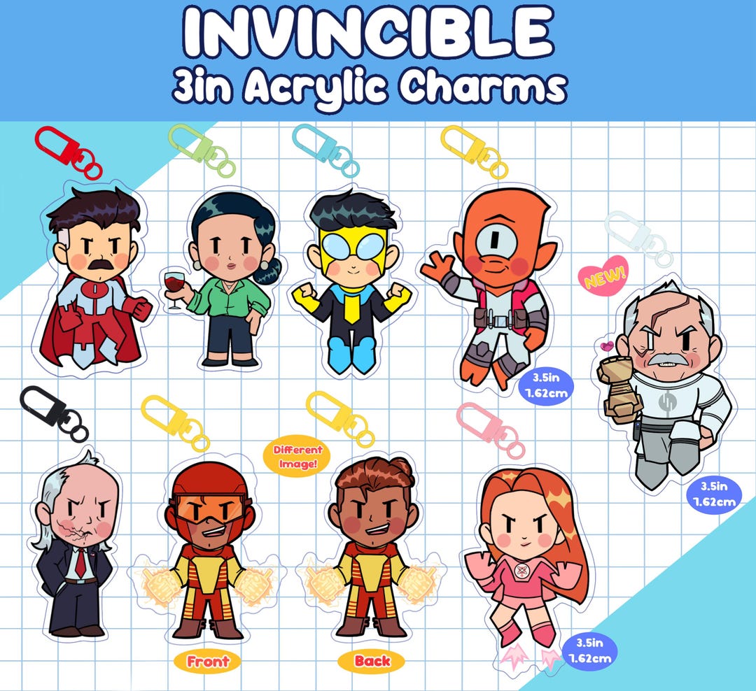 Invincible Acrylic Charms - Etsy
