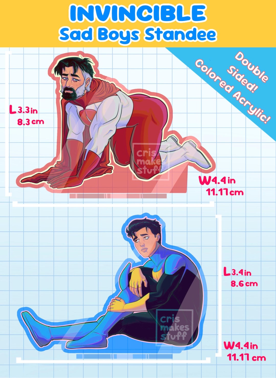 Invincible Colored Acrylic Standee! - Etsy