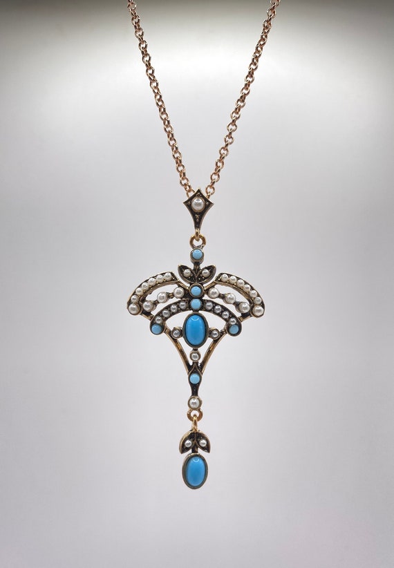 Pendentif collier en bronze de style édouardien - Etsy France