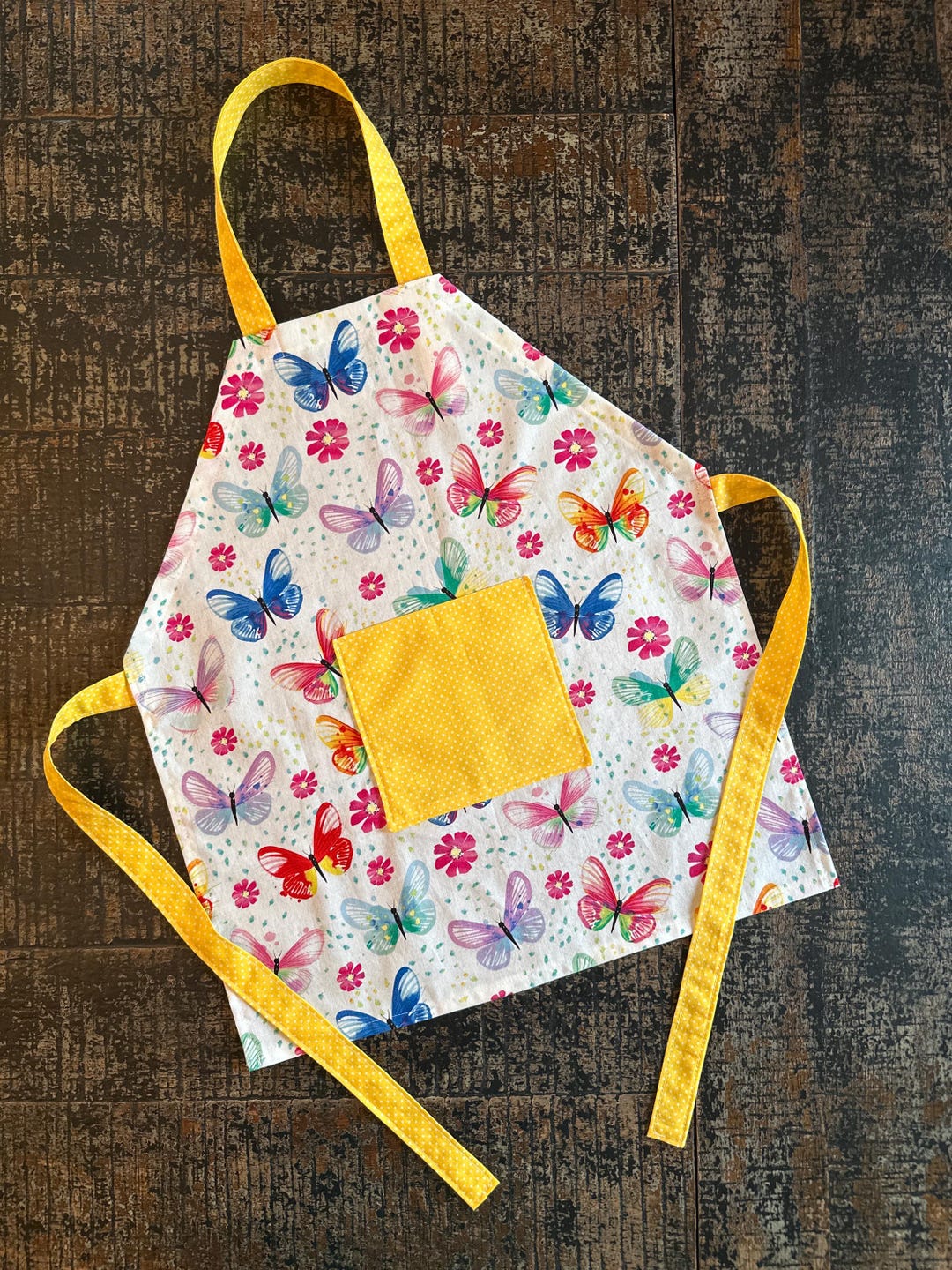 Butterfly Apron, Childs Apron, Arts and Craft Apron, Adjustable Neck ...