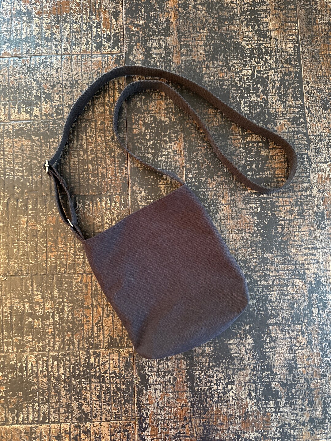 Black Canvas Mini Crossbody Bag, Mini Crossbody Bag, Handmade, Mini ...
