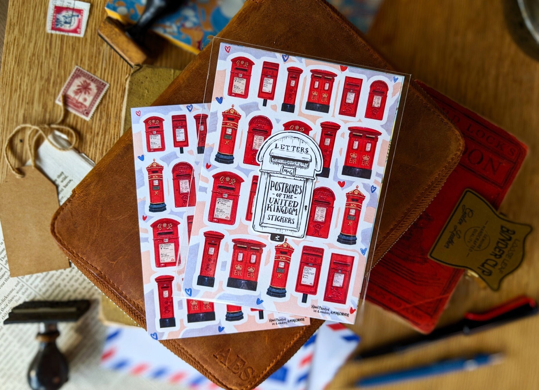 Postboxes of the Uk Stickers | 2 Sheet Sticker Set | A6 | British ...