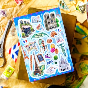 Paris Travel Stickers | 2 Sheet Sticker Set | A6 | France Journal Decor ...