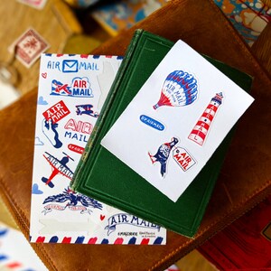 Mini Vintage Style Airmail Sticker Labels | 2 Sheet Sticker Set ...