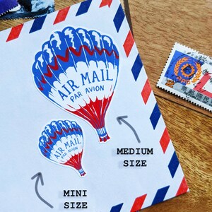 Mini Vintage Style Airmail Sticker Labels Sticker Sets 15pc | Etsy