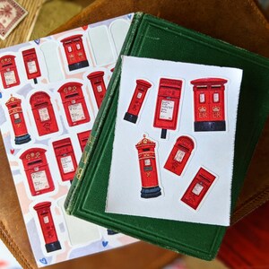 Postboxes of the Uk Stickers | 2 Sheet Sticker Set | A6 Size | British ...