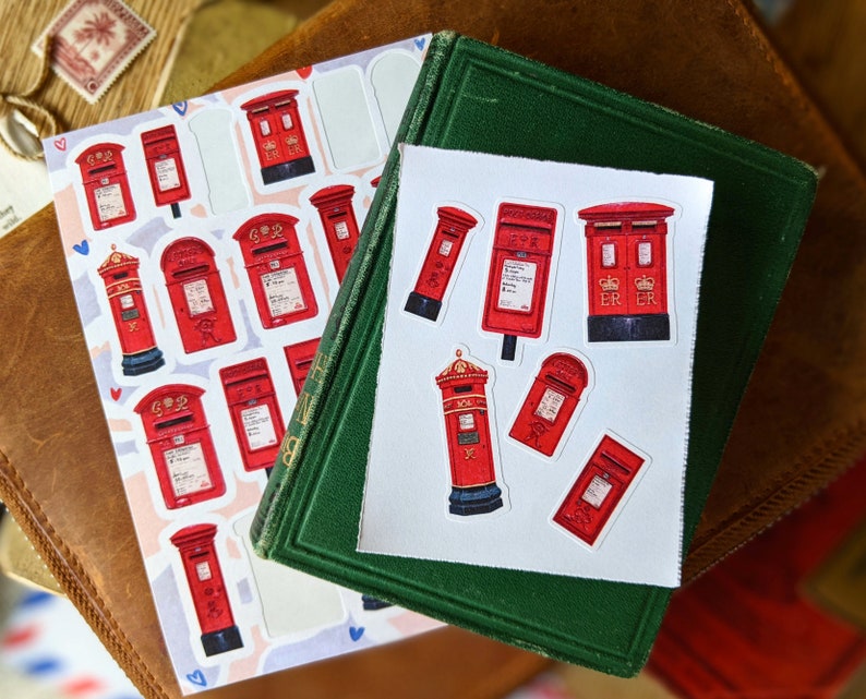 Postboxes of the Uk Stickers | 2 Sheet Sticker Set | A6 | British ...