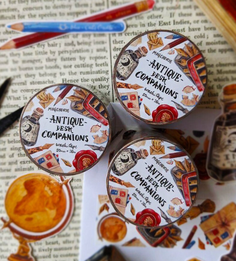Antique Desk Companions Washi Tape 30mm X 10m Decorative - Etsy UK