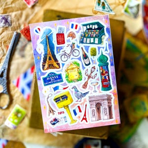 Paris Travel Stickers | 2 Sheet Sticker Set | A6 | France Journal Decor ...