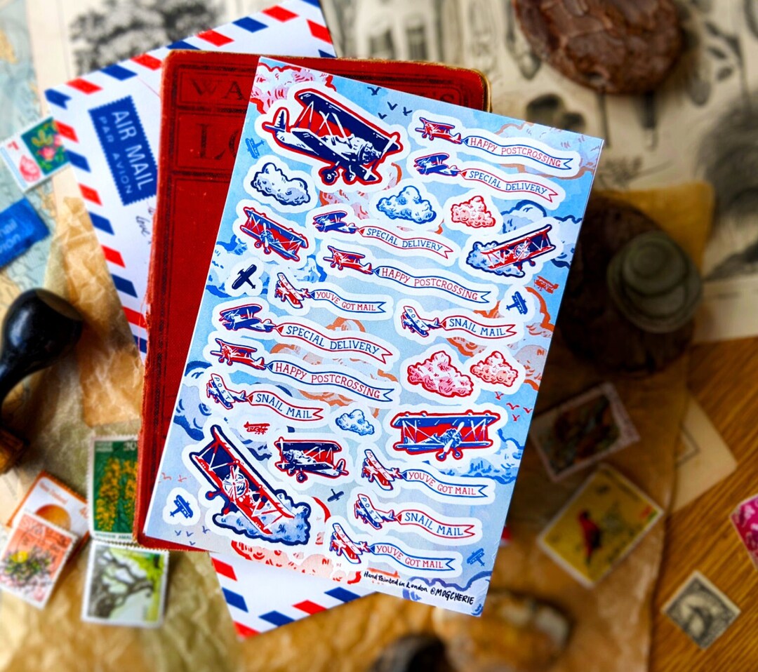 Biplane Banners Stickers | 2 Sheet Sticker Set | A6 | Happy ...