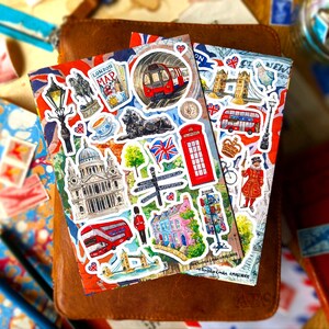 London Travel Stickers | 2 Sheet Sticker Set | A6 | British Journal ...