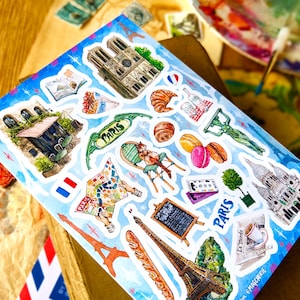 Paris Travel Stickers | 2 Sheet Sticker Set | A6 | France Journal Decor ...