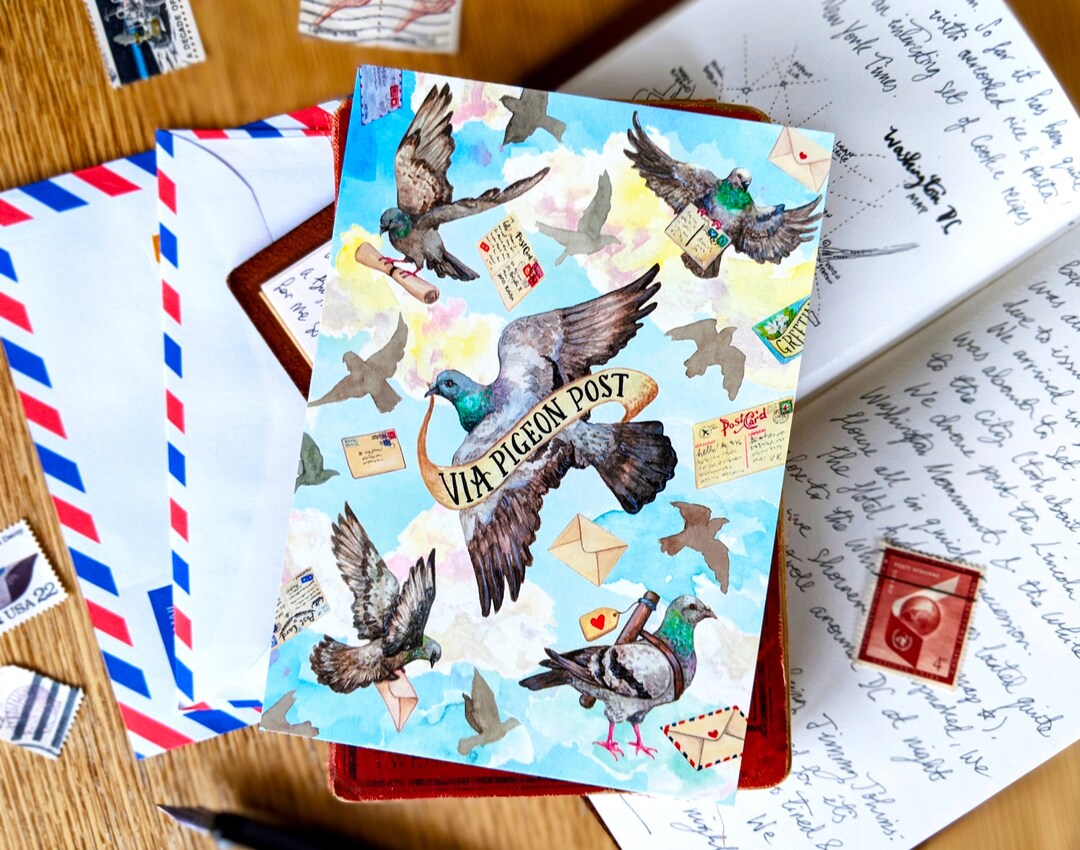 Pigeon Post Postcards | Sets of 1 - 5 | Carrier Pigeon Postcrossing ...