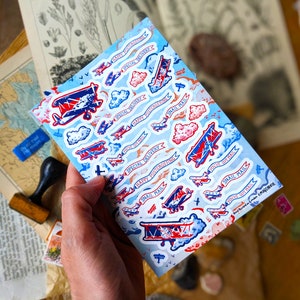 Biplane Banners Stickers | 2 Sheet Sticker Set | A6 | Happy ...