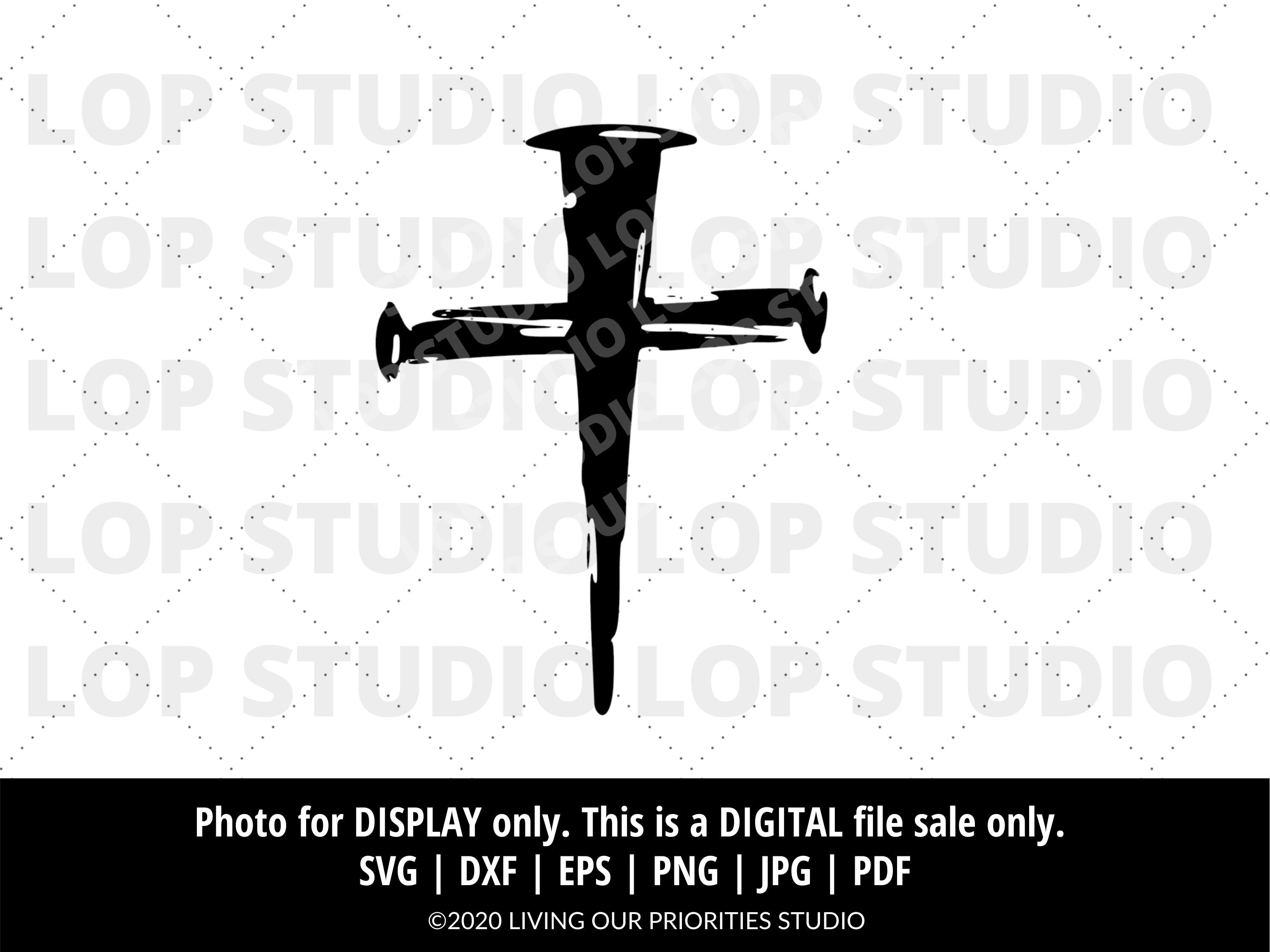 Rustic Nail Cross | Digital Cut File | Silhouette | Cricut | SVG, EPS ...