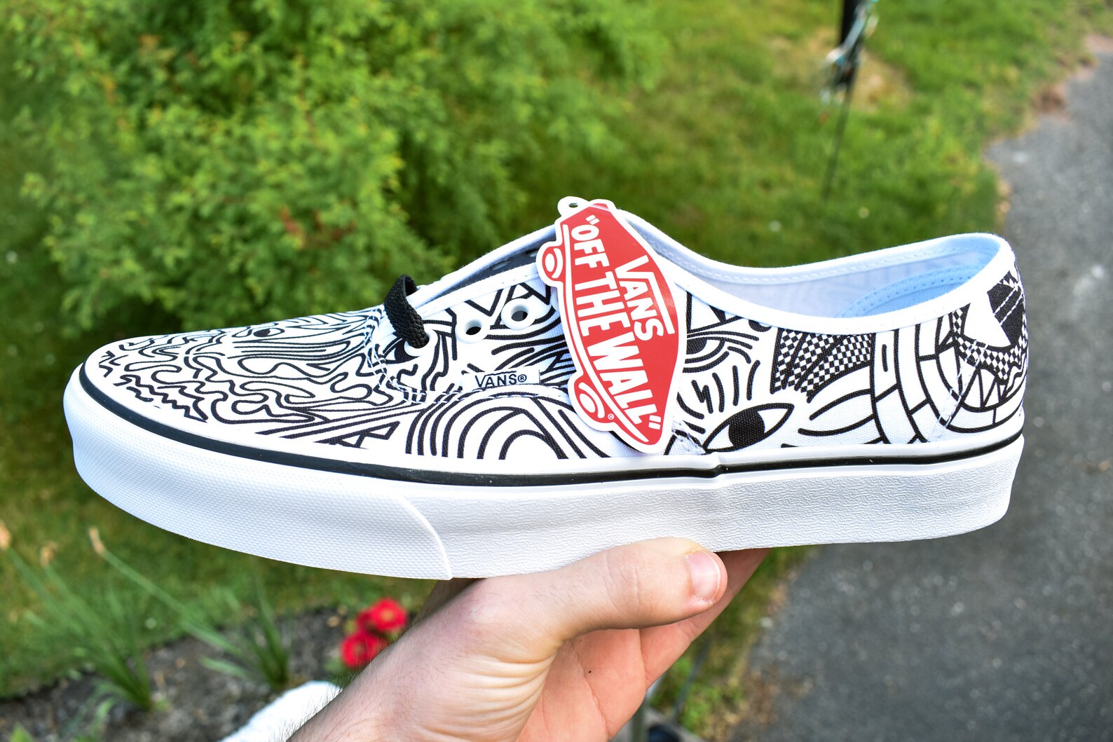 Trippy Custom Vans, Black & White, Sleepy Design - Etsy