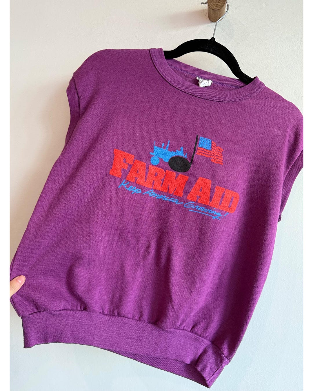 Vintage Farm Aid 1980s Sleeveless Sweatshirt - Etsy