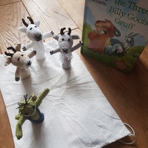 The Three Billy Goats Gruff Finger Puppets Knitting Pattern - Etsy