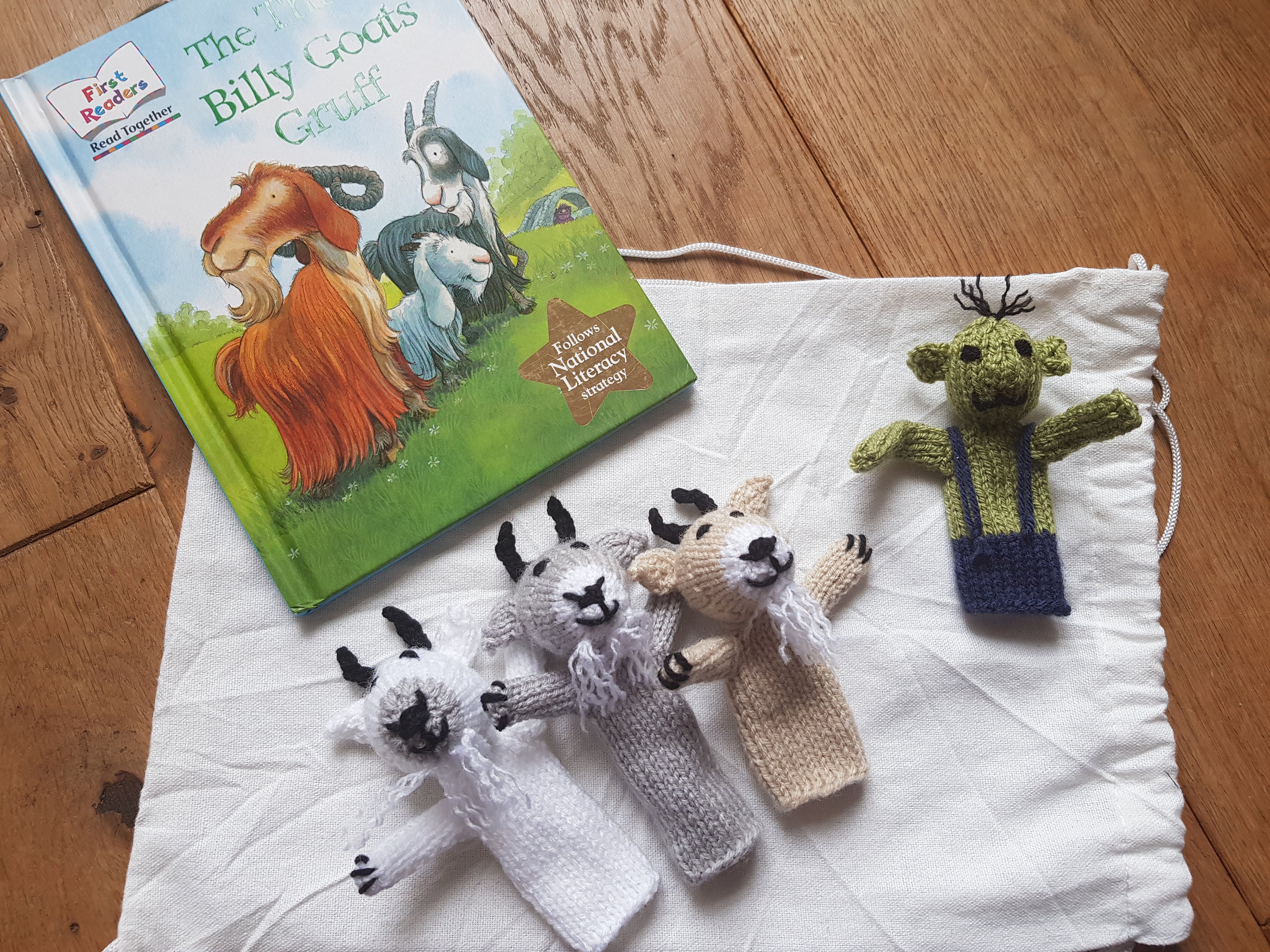 The Three Billy Goats Gruff Finger Puppets Knitting Pattern - Etsy