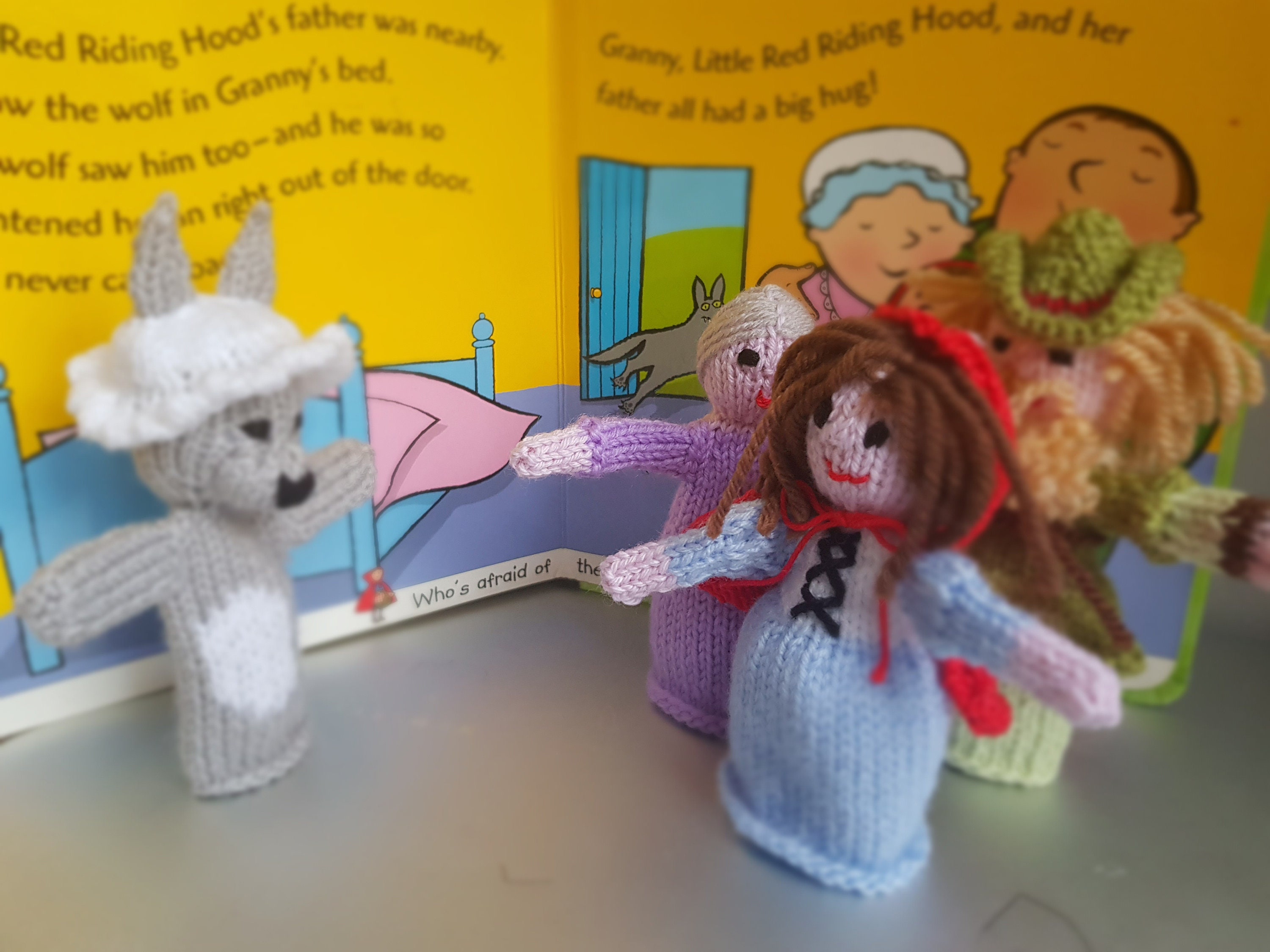 Little Red Ridinghood Finger Puppets Knitting Pattern - Etsy