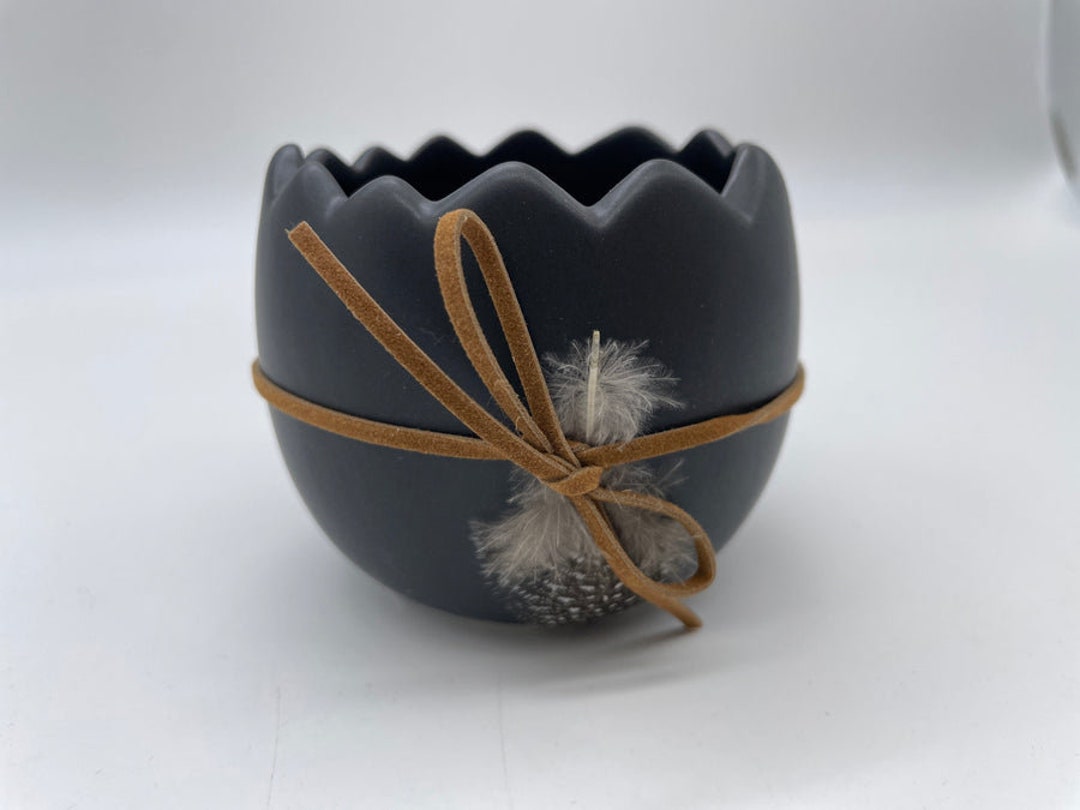 Flower Pot, Planter, Easter Pot, Spring, Black, Eggshell, Ceramic ...