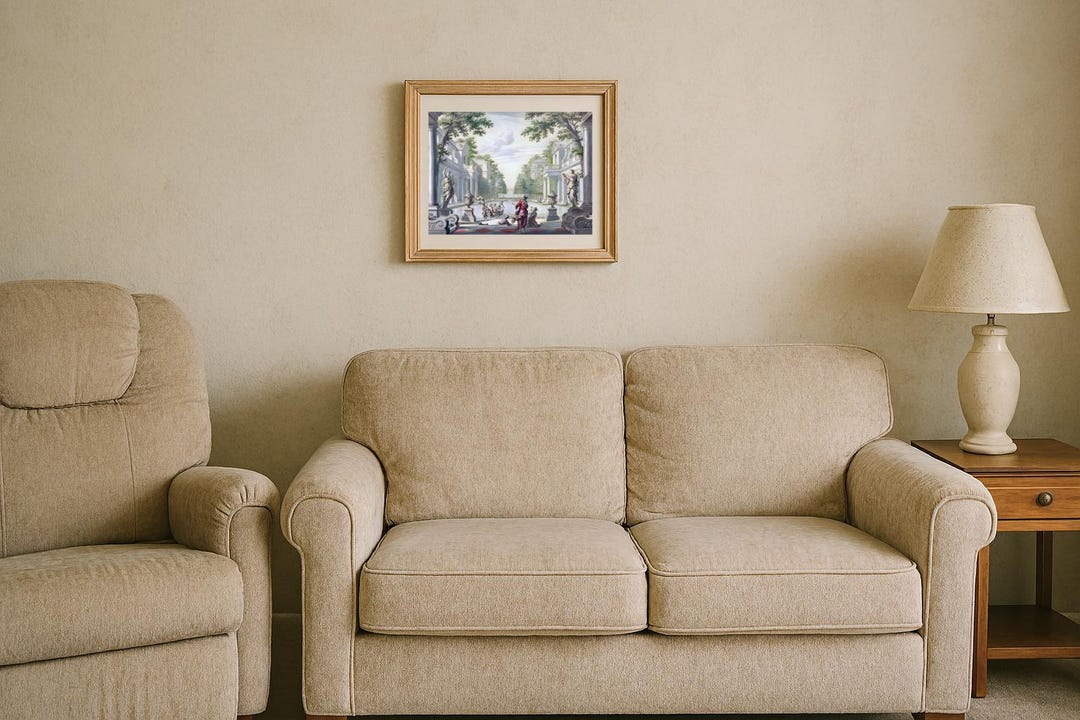 French Baroque Garden Print | Daniel Marot Classical Architecture ...