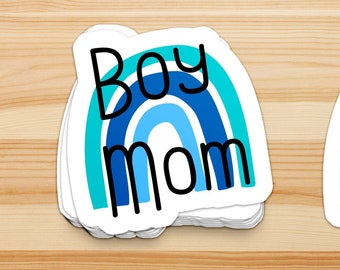 Rainbow Boy Mama Sticker - Etsy