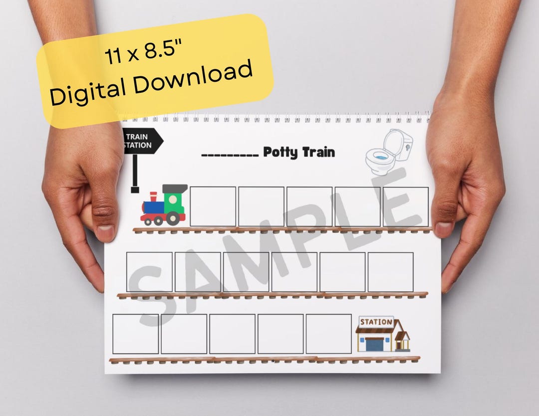 Train Track Potty Training Chart Printable PDF – Fun Train Station ...
