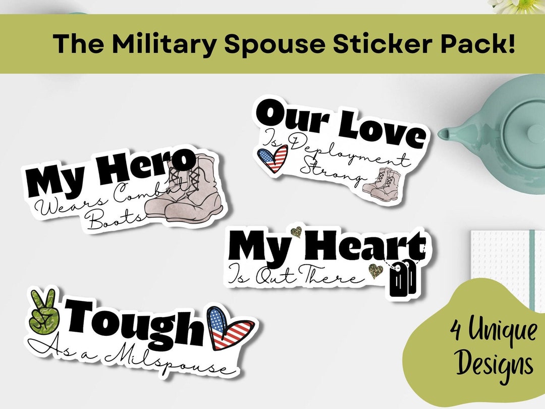 Military Spouse Sticker Pack, Military Spouse Appreciation, Milspouse ...