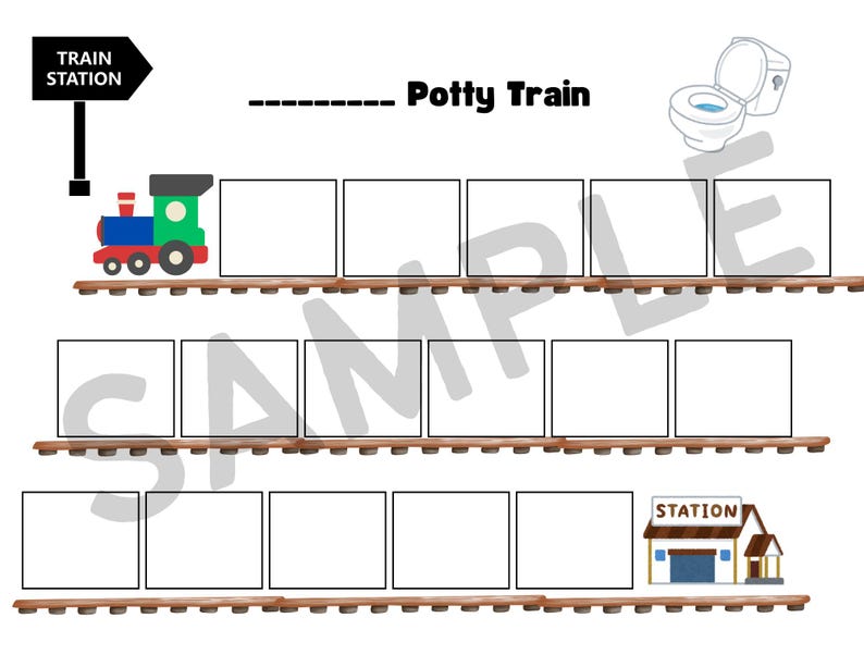 Train Track Potty Training Chart – Toddler Reward System (PDF) - Etsy