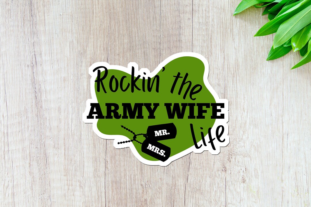 Army Wife Sticker, Gift for Military Spouse, Milspouse Decal, Army ...