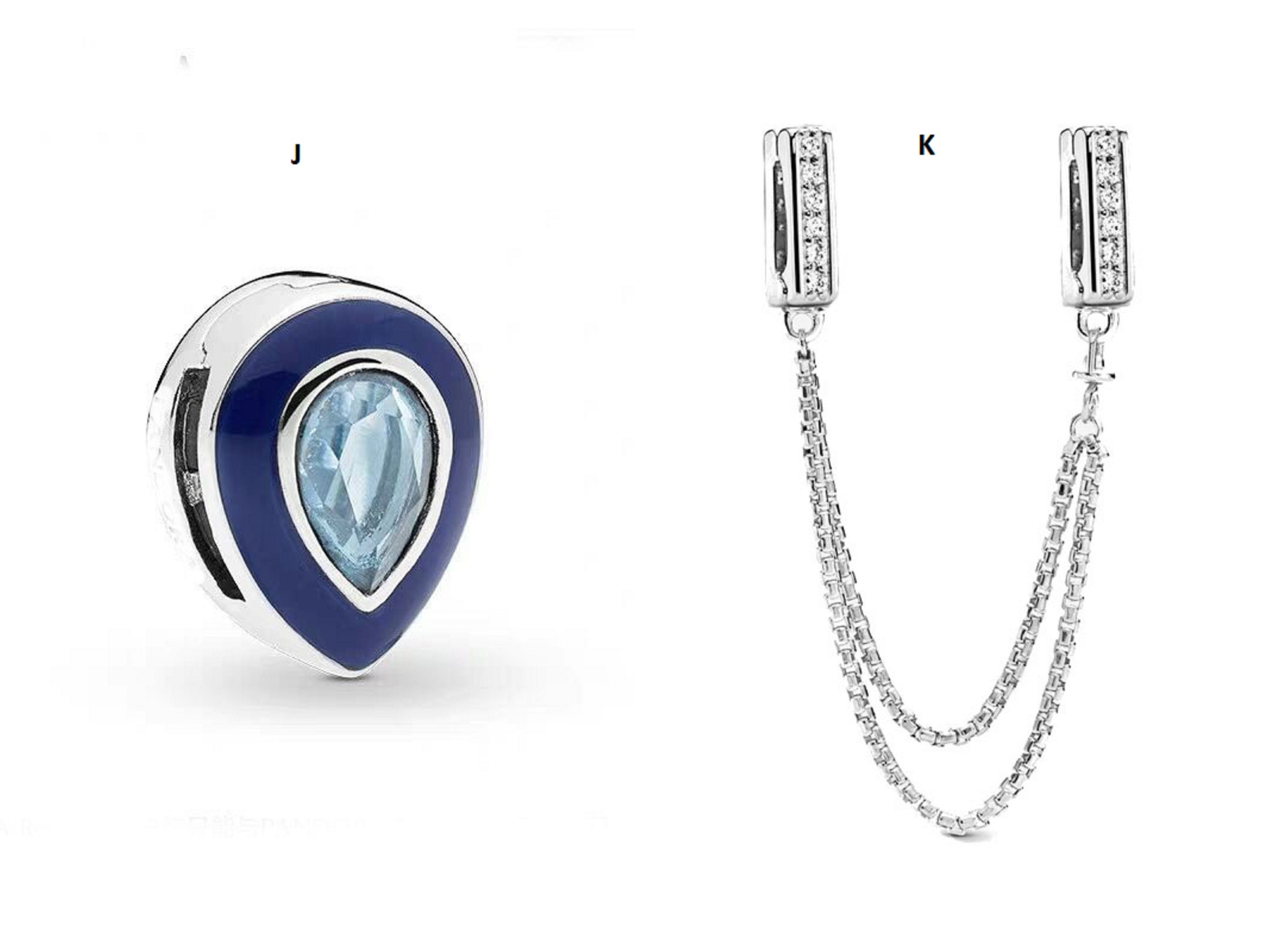 JSS Charms 925 Sterling Silver | Reflection Clips Heart Star Zircon ...