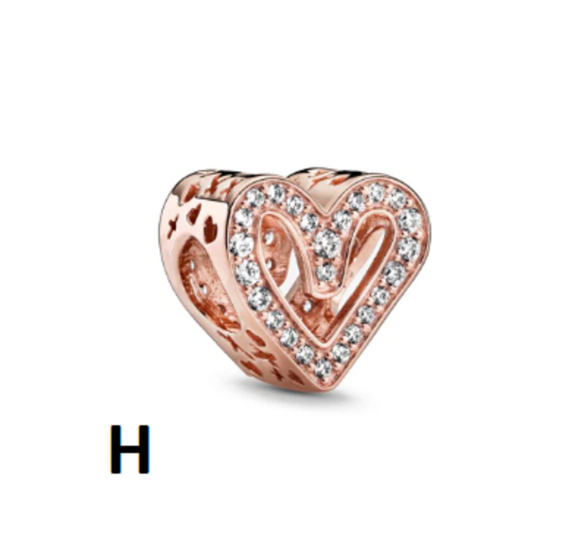 Rose Gold Family Tree Love Heart Crystal Charms Beads Pandora | Etsy