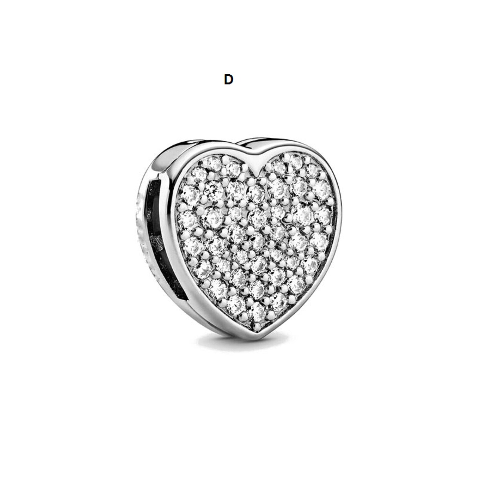 JSS Charms 925 Sterling Silver | Reflection Clips Heart Star Zircon ...
