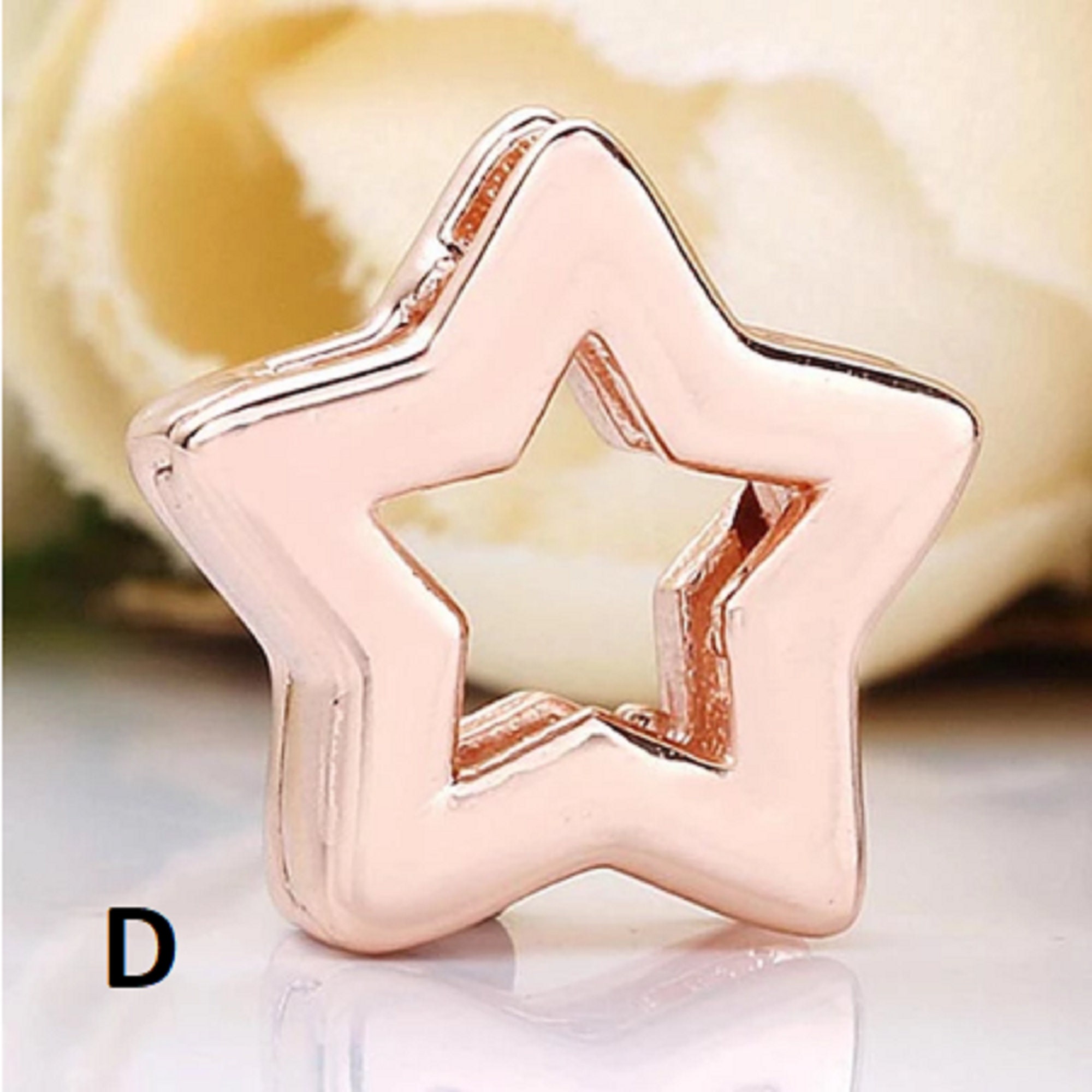 Rose Gold Clip Charm Mesh Bracelet Reflexions Charm Stopper - Etsy