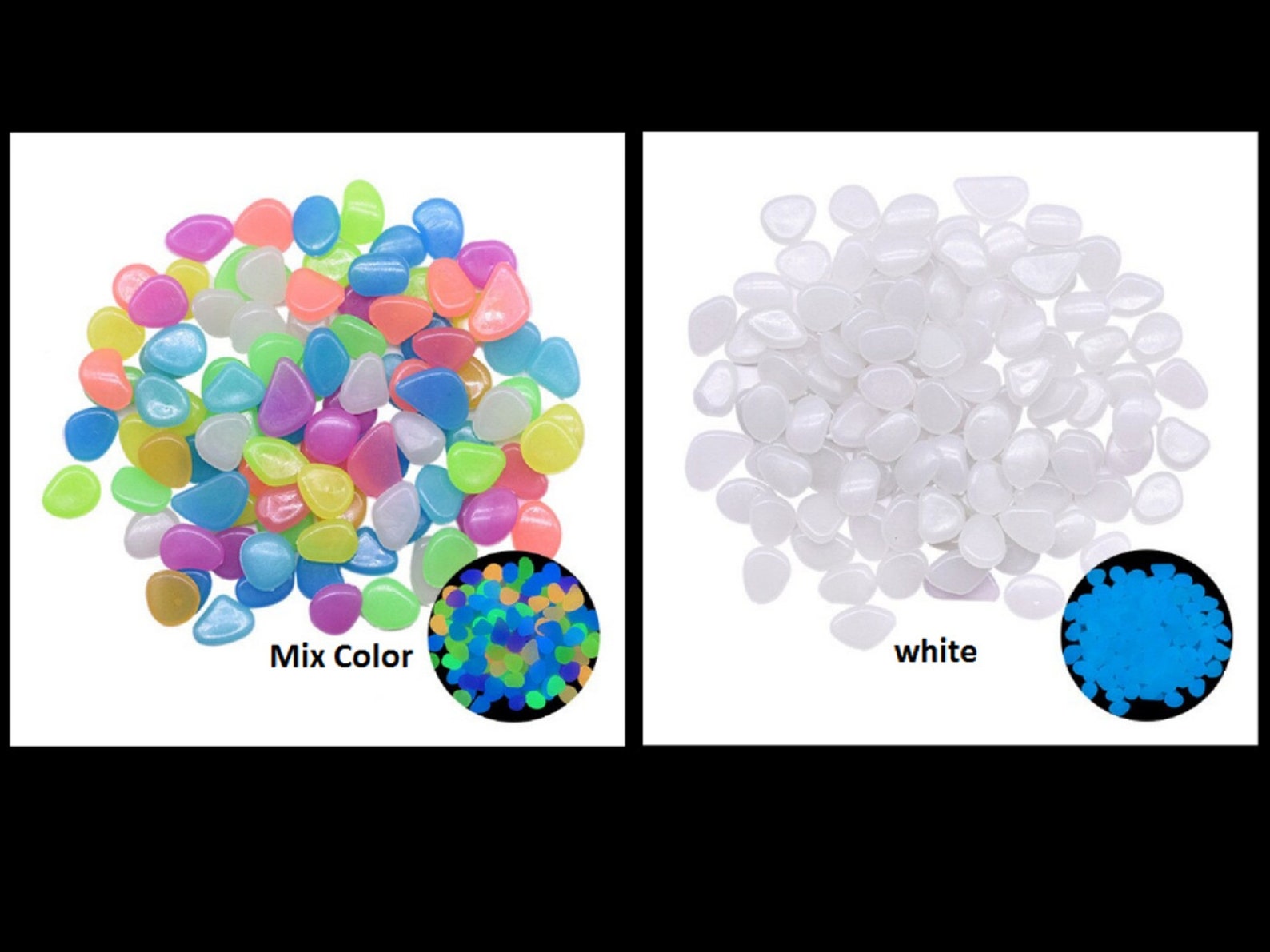 Luminous Stones Glow in the Dark Pebbles Glowing Stones for Outdoor ...