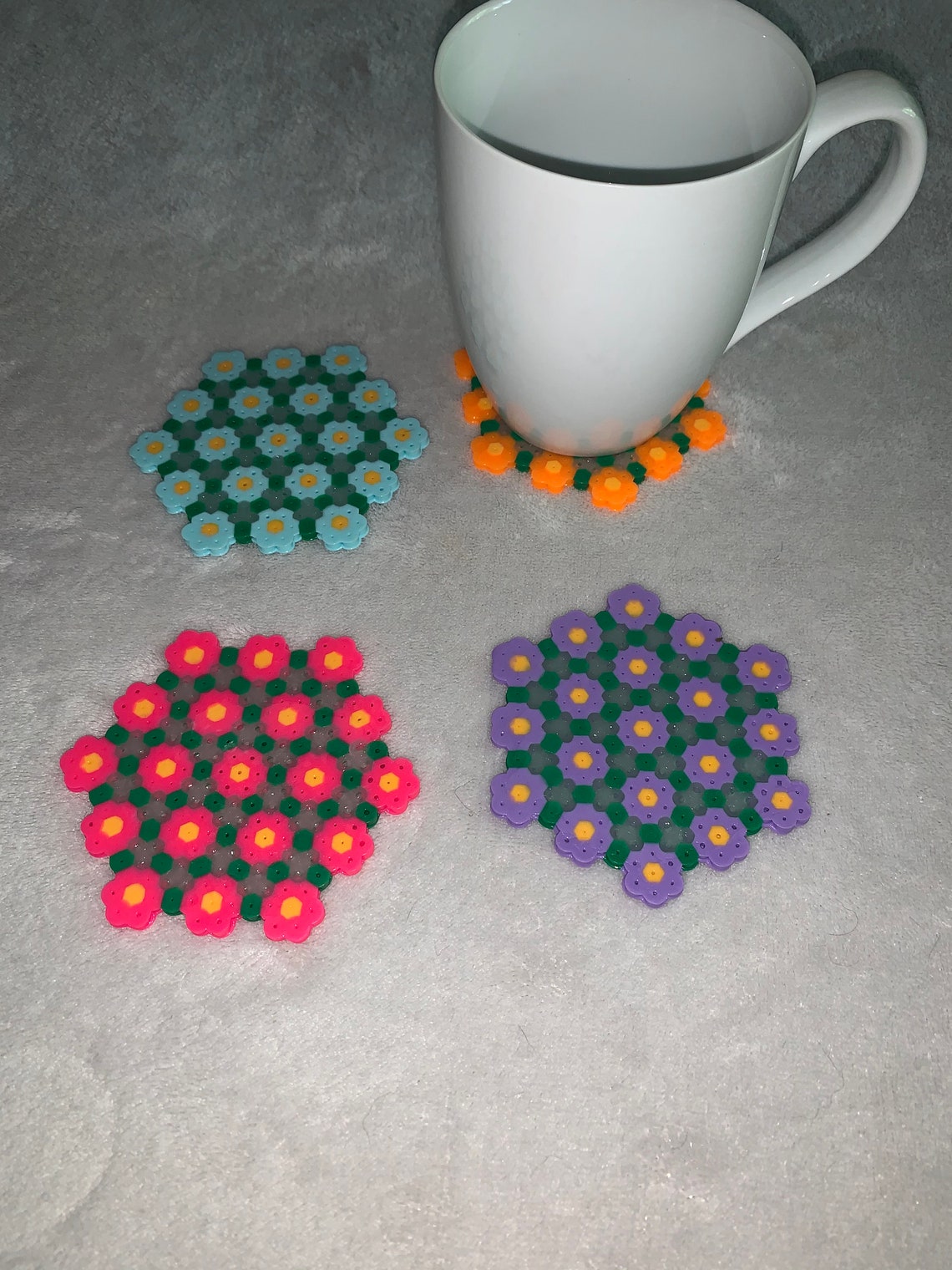 Perler Bead Coasters - Etsy