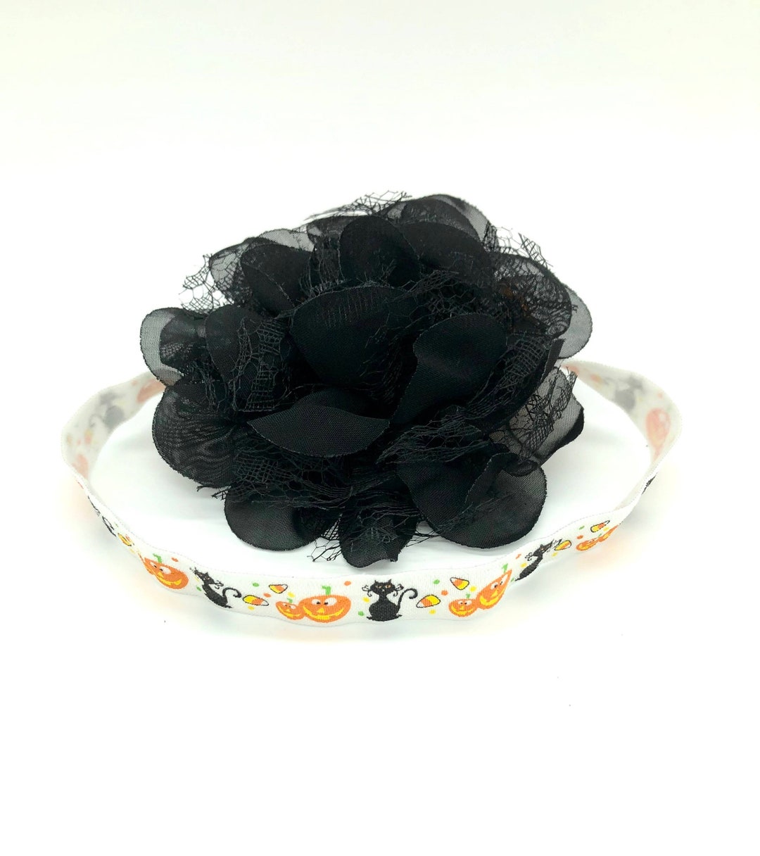 Halloween Headband Pumpkin Black Cat Headband Halloween Baby - Etsy