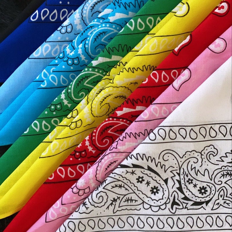 Embroidered Bandana - Etsy