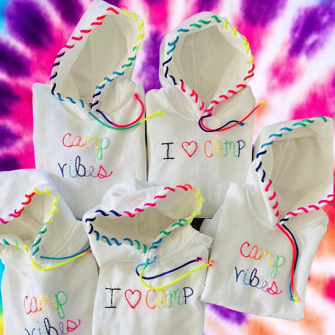 Hand Embroidered I Love Camp - Etsy