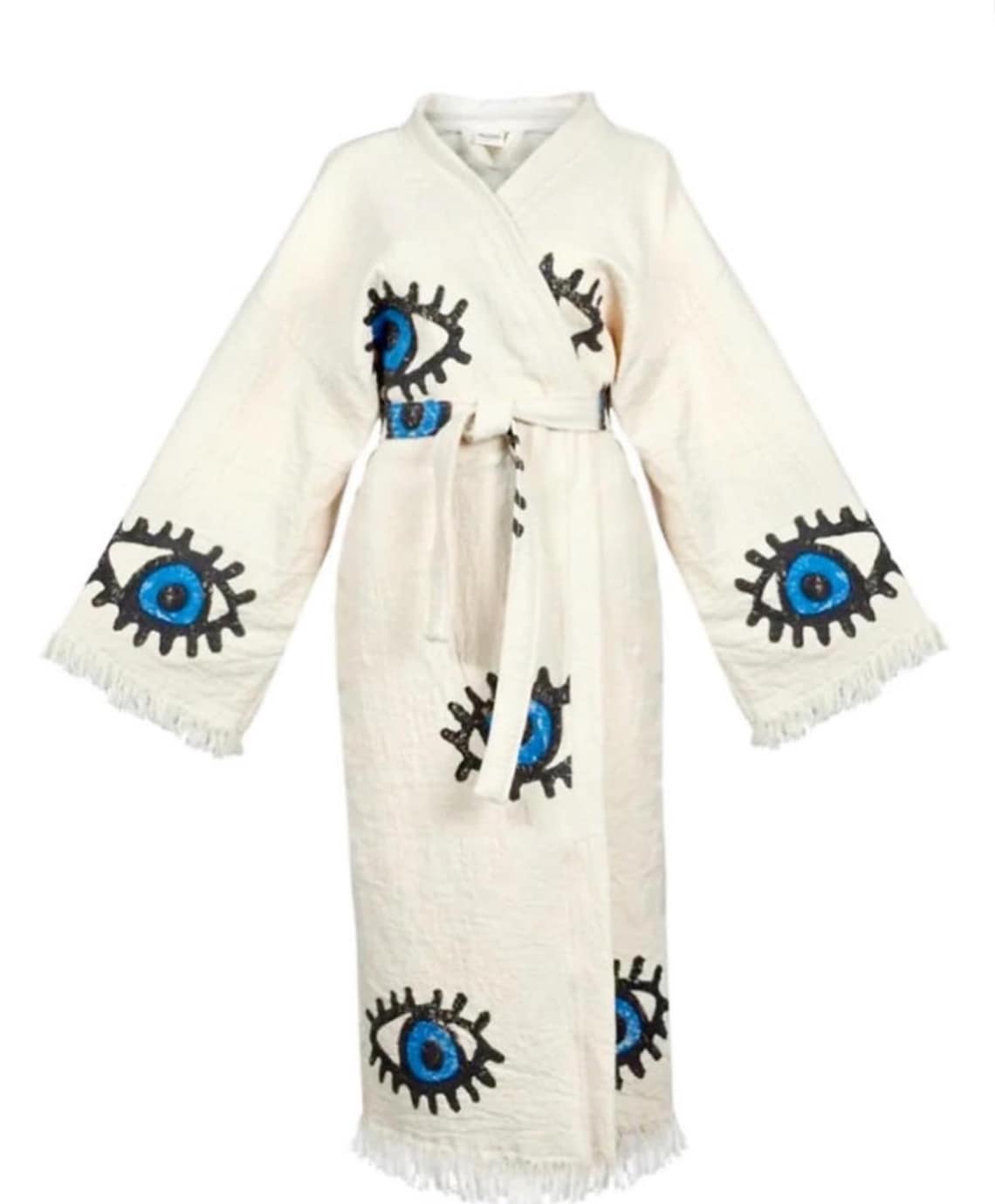 Hand Painted Evil Eye Kimono Robe - Etsy